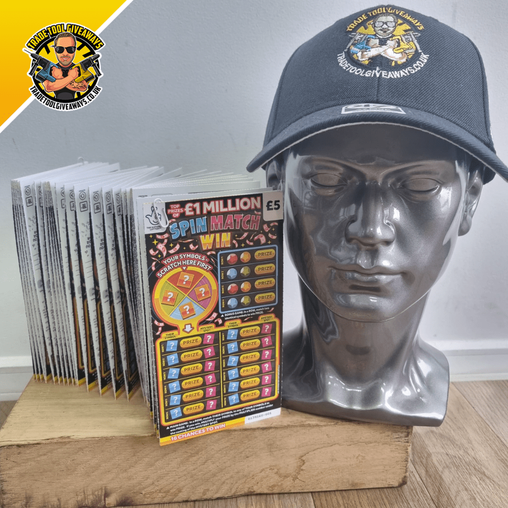 Spin Match Win – 60pk £5 Scratch Cards & TTG Cap - Power Tool ...