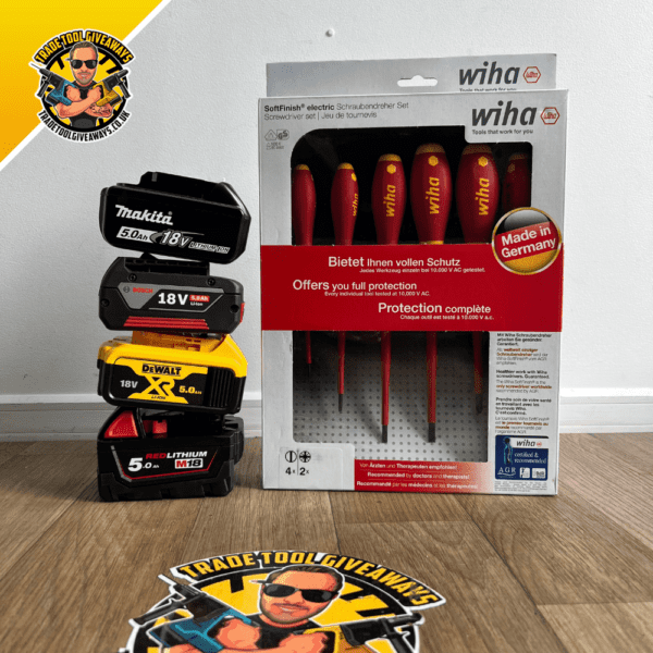 Wiha VDE Screwdriver Set & 18v 5.0Ah Battery Of Your Choice - Power Tool Competitions - Win Vans ...