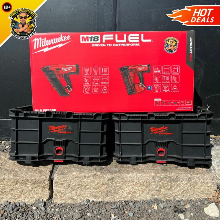 Milwaukee Twin Nail Gun Set & Packout Crates - Power Tool Competitions ...