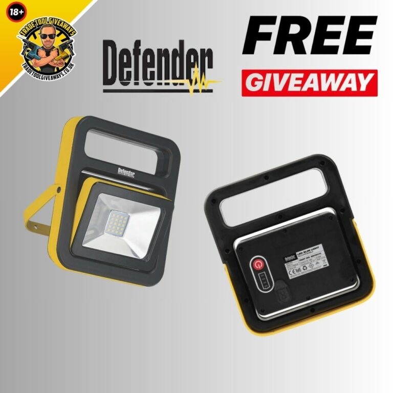 FREE – Defender Recharge 20w Slimline LED Light - Power Tool ...