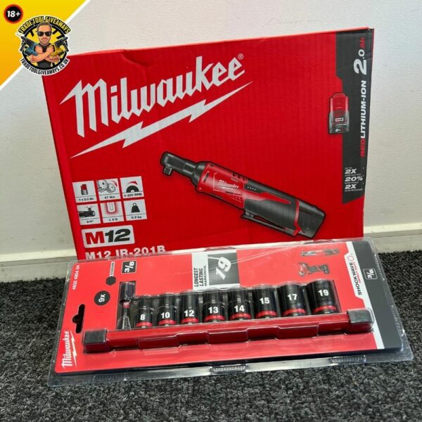 Milwaukee M12 3/8" Impact Ratchet & Socket Bundle - Power Tool ...