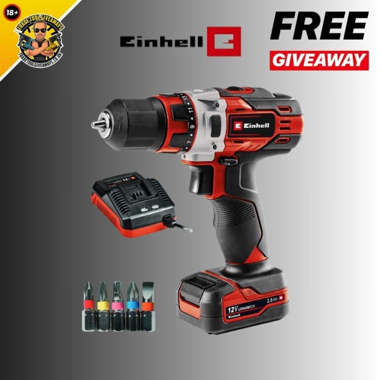 FREE - Einhell 12v Drill Driver inc Battery, Charger & Bits - Power ...