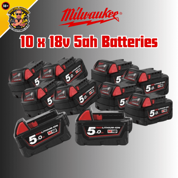 Milwaukee 18v 5ah Battery Bundle - Power Tool Competitions - Win Vans & Power Tools