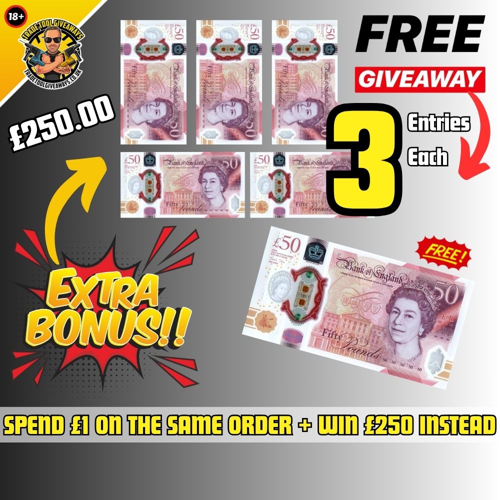 FREE – £50 Cash – Spend £1 & Get £250 Cash - Power Tool Competitions ...