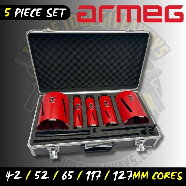 Armeg Dry Diamond Core Drill 5 Piece Set - Power Tool Competitions ...