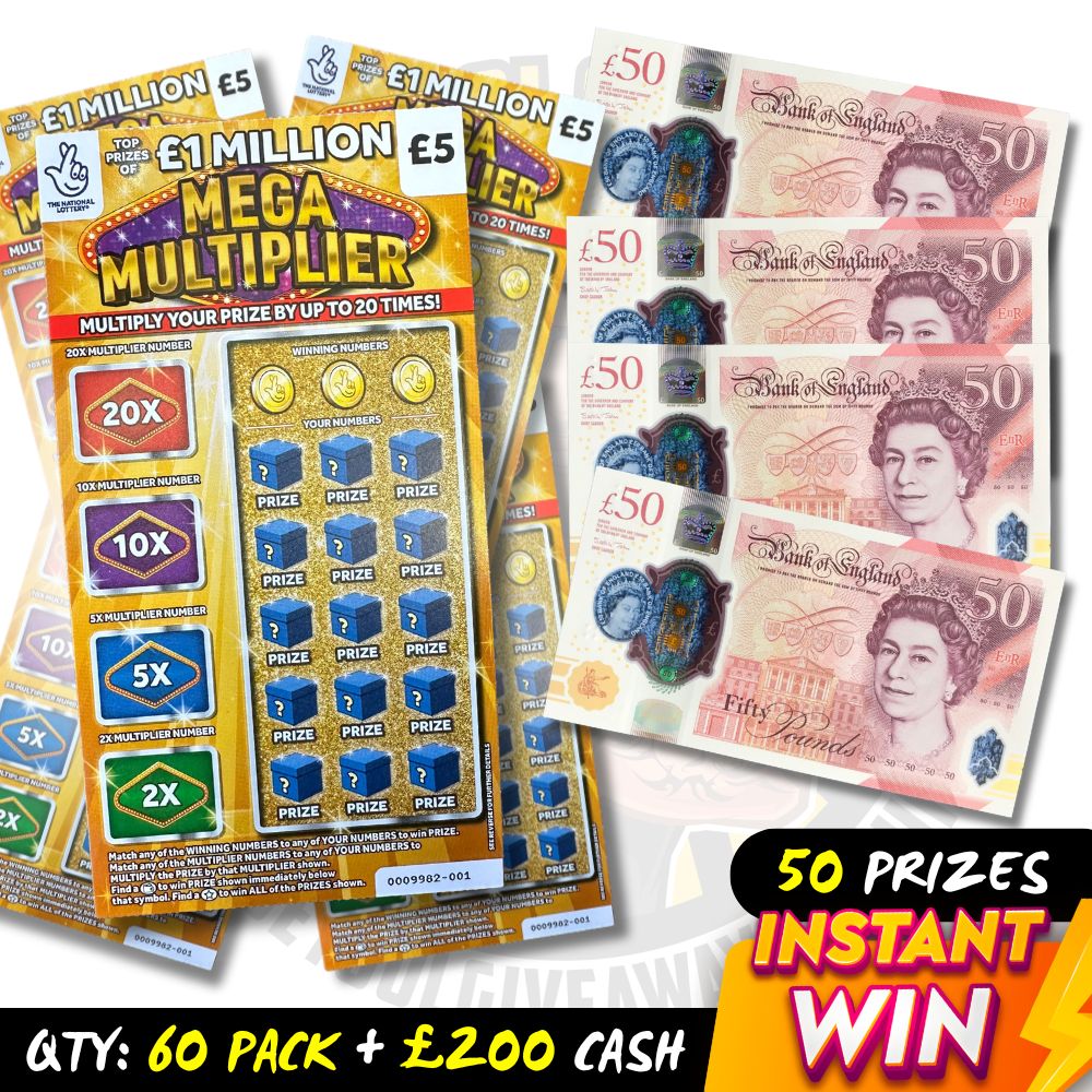60pk £5 Scratch Cards & £200 Cash + 50 Money Back Instant Wins #43 ...
