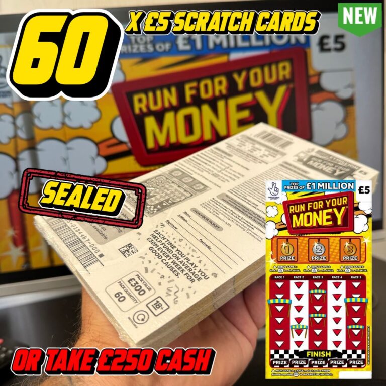 £300 Scratch Cards (60 x £5) - Complete (Sealed) Run For Your Money #2 ...