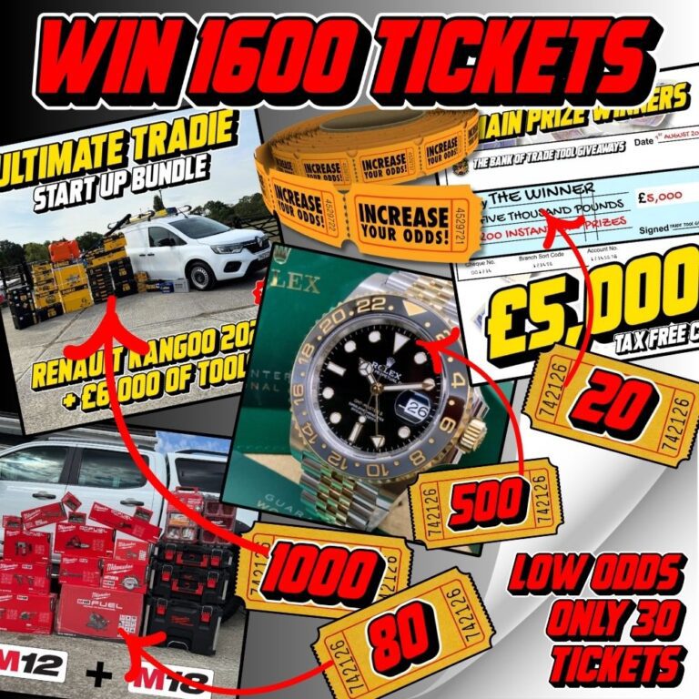 Auto Draw - Win This 1600 Ticket Mega Bundle Big Comps #2 - Power Tool ...