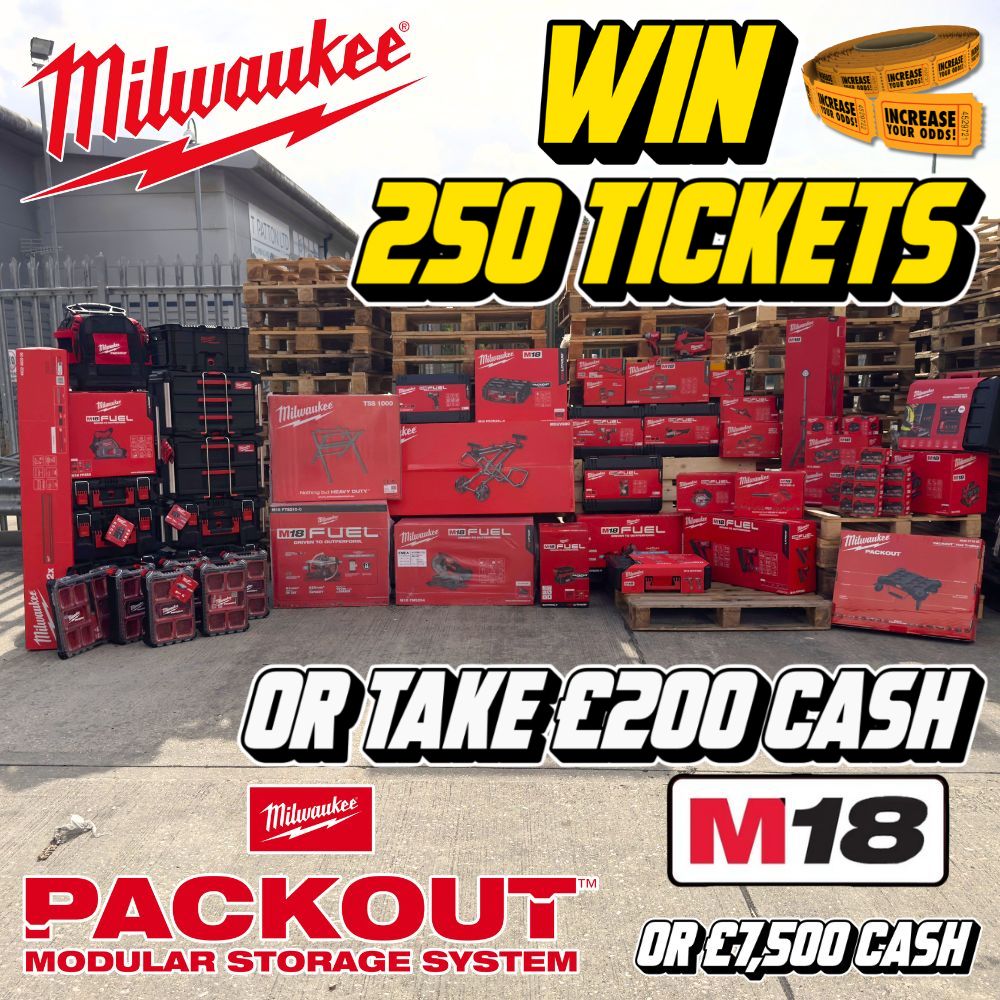 Auto Draw - Win 250 Tickets Into The Ultimate Milwaukee M18 Mega Bundle ...