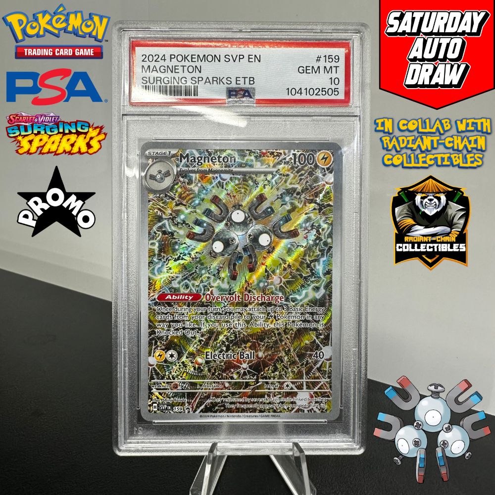 Auto Draw - Pokémon TCG: Magneton - Surging Sparks ETB Promo - PSA 10 ...