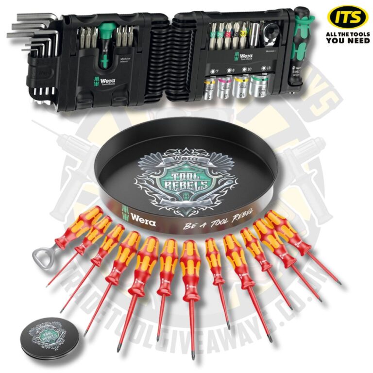 Wera 50pc Tool-Check & 17pc VDE Screwdriver Set Inc Bottle Opener With Beer Tray - Power Tool ...