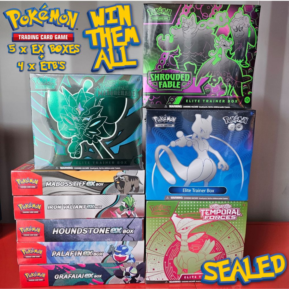 Pokémon TCG: Big Bundle - Win Them All - 4 x ETB's & 5 x Ex Boxes ...